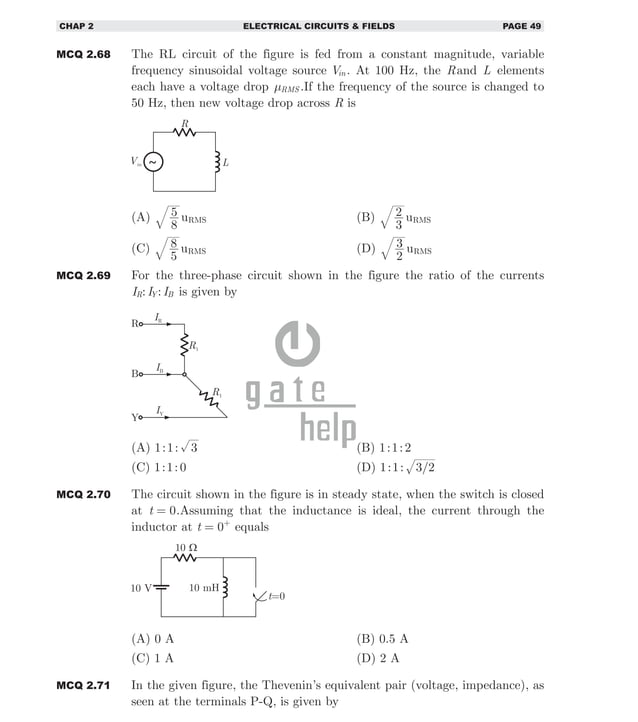 Electrical circuits & fields | PDF