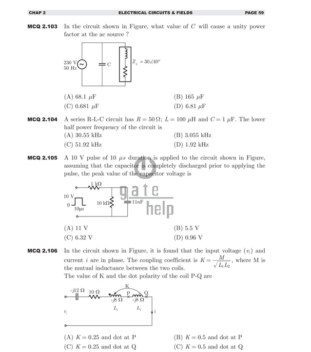 Electrical circuits & fields | PDF