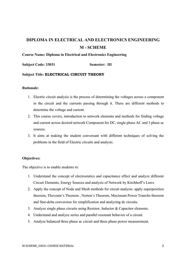 Electrical circuit theory | PDF | Computer Networking | Computing