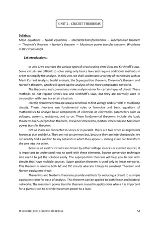 Electrical circuit theory | PDF