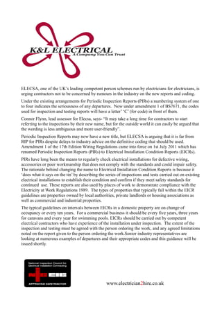 Electrical condition report | PDF