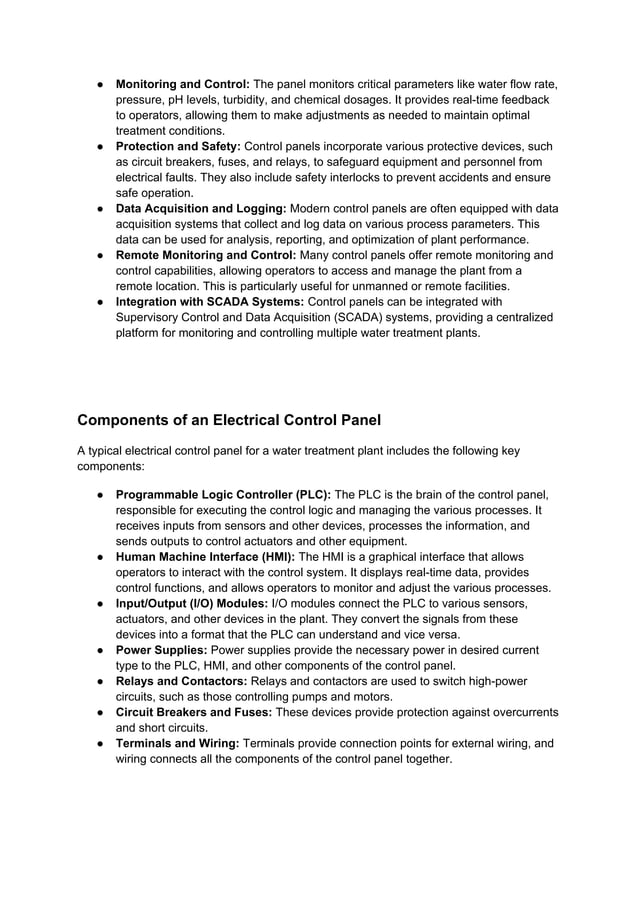 Electrical Control Panels for Water Treatment Plants_ Controlling Water ...