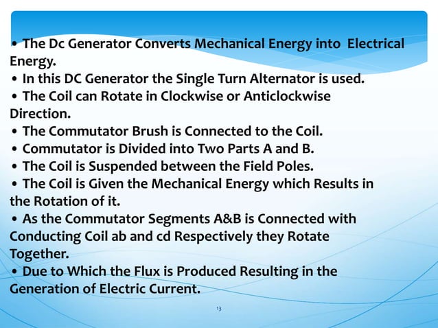 Electrical dc machines | PPTX | Physics | Science
