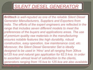 Electrical dg and generator sets | PPTX | Manufacturing Industry ...