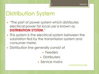Electrical distribution system | PPTX