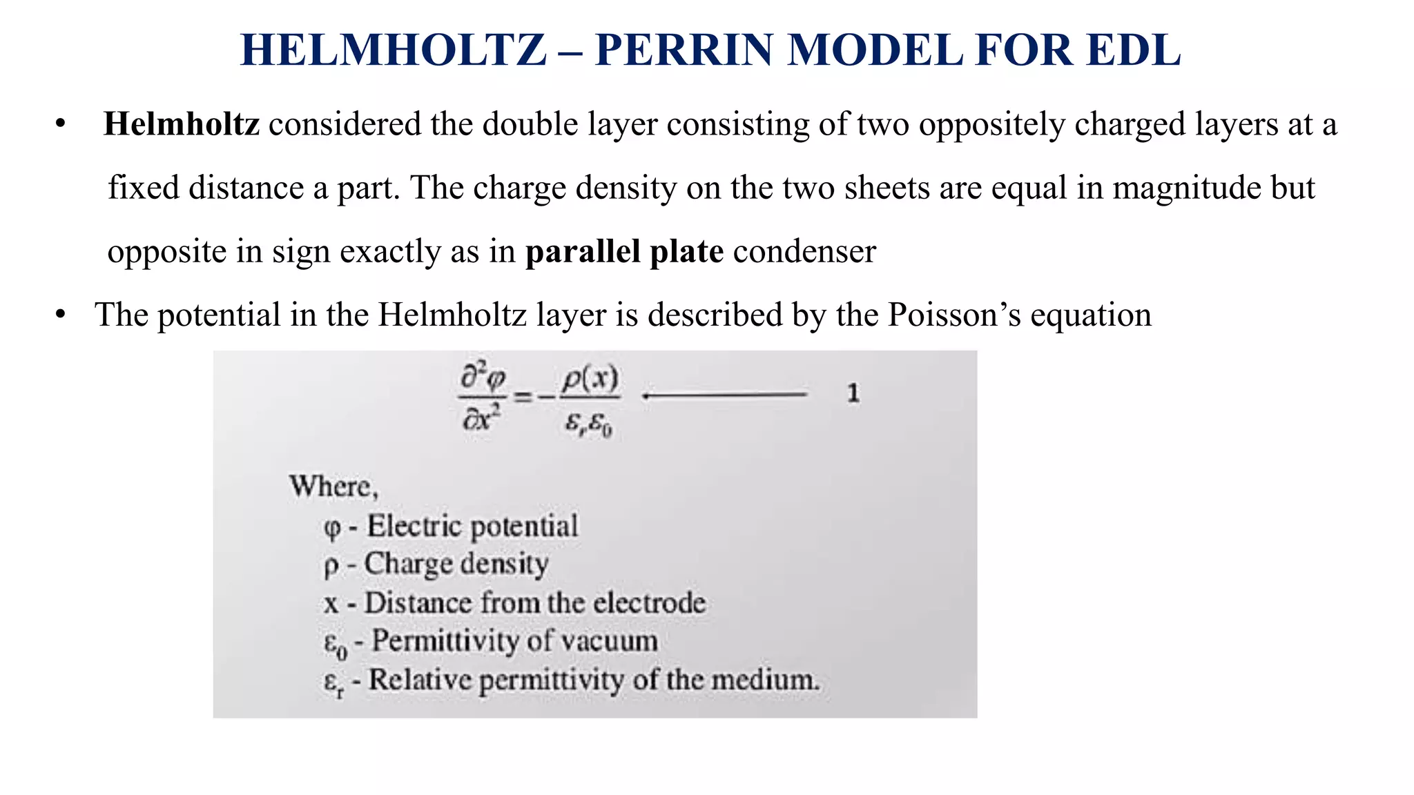 ELECTROCHEMISTRY - ELECTRICAL DOUBLE LAYER | PPTX