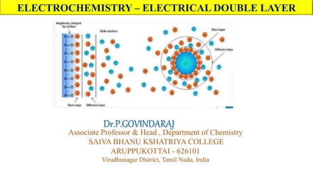 ELECTROCHEMISTRY - ELECTRICAL DOUBLE LAYER | PPTX | Chemistry | Science