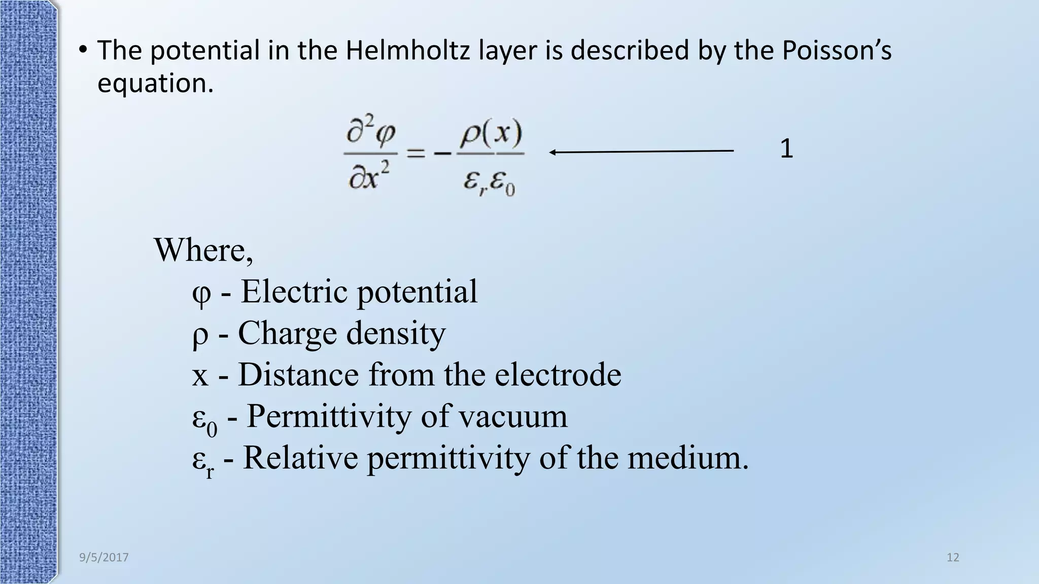 Electrical double layer theory | PPTX