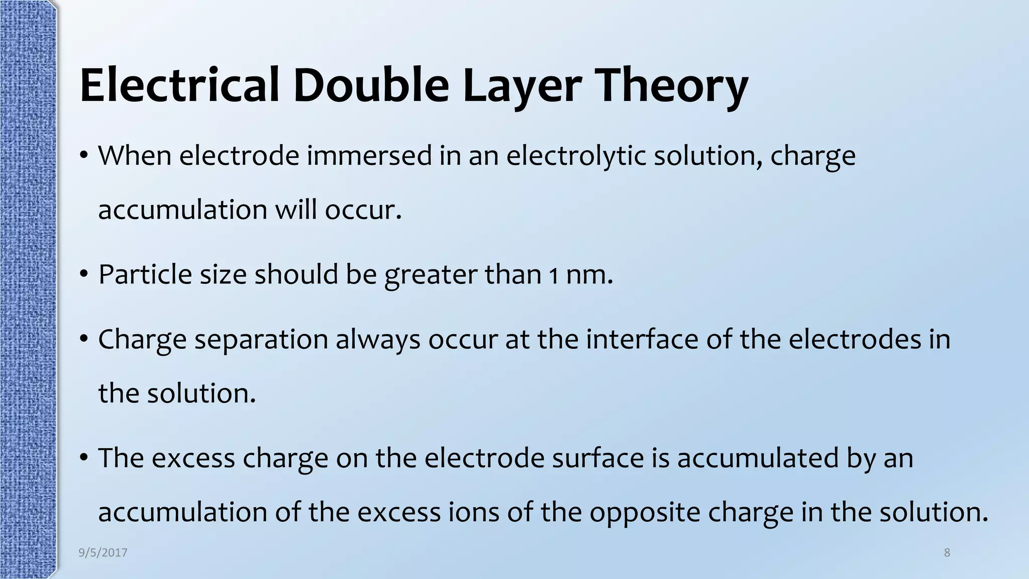 Electrical Double Layer Theory Pptx