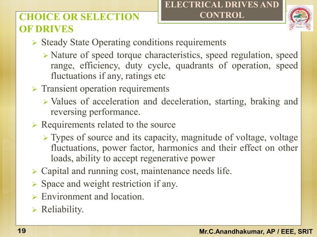 Electrical drives and control | PPTX