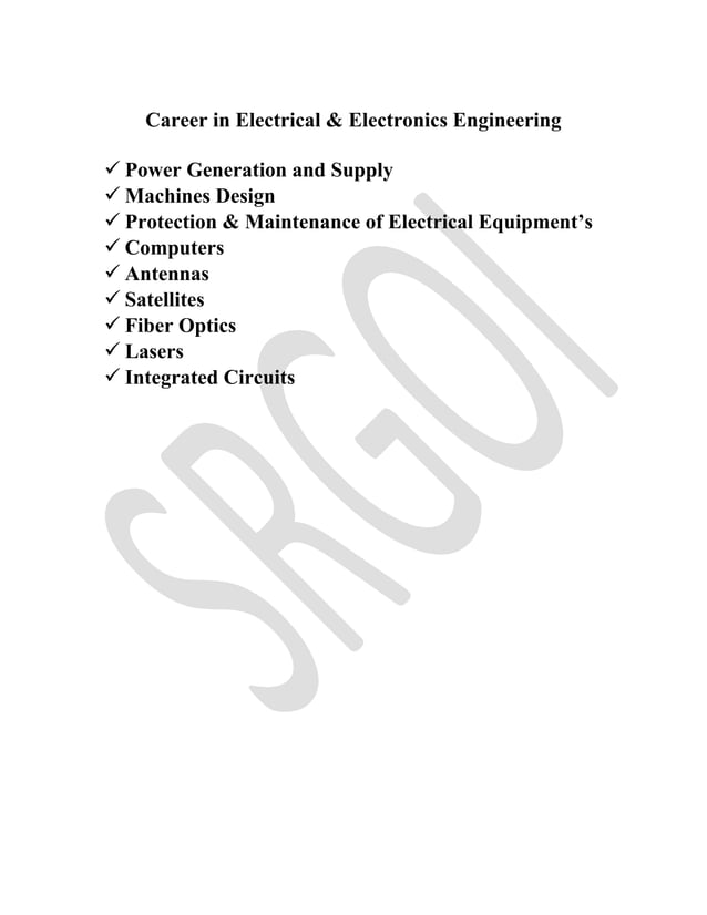 Electrical & electronics engineering | PDF
