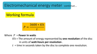 Electrical energy meter | PPTX