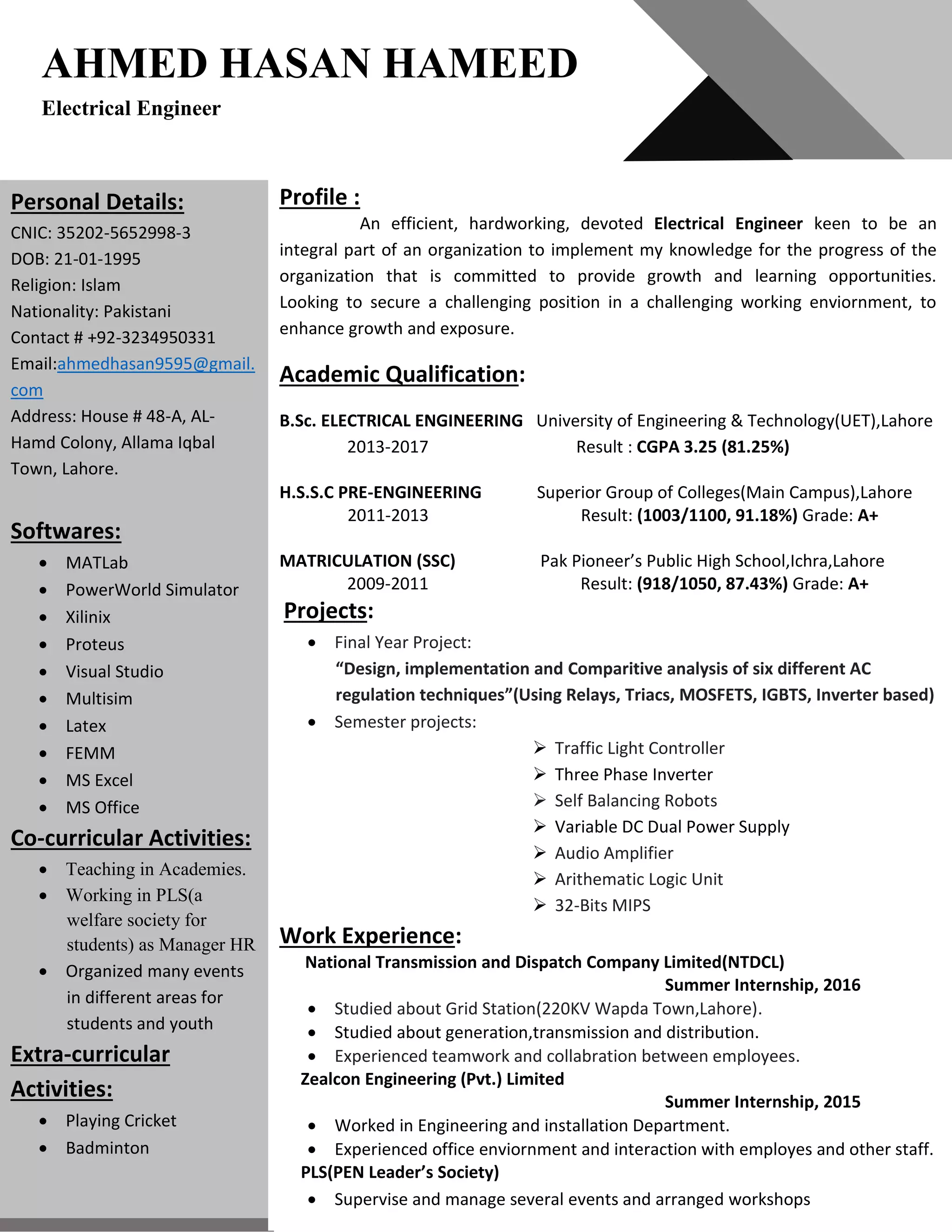 Electrical engineer | PDF