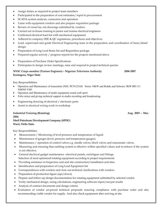 Electrical engineer cv | DOC