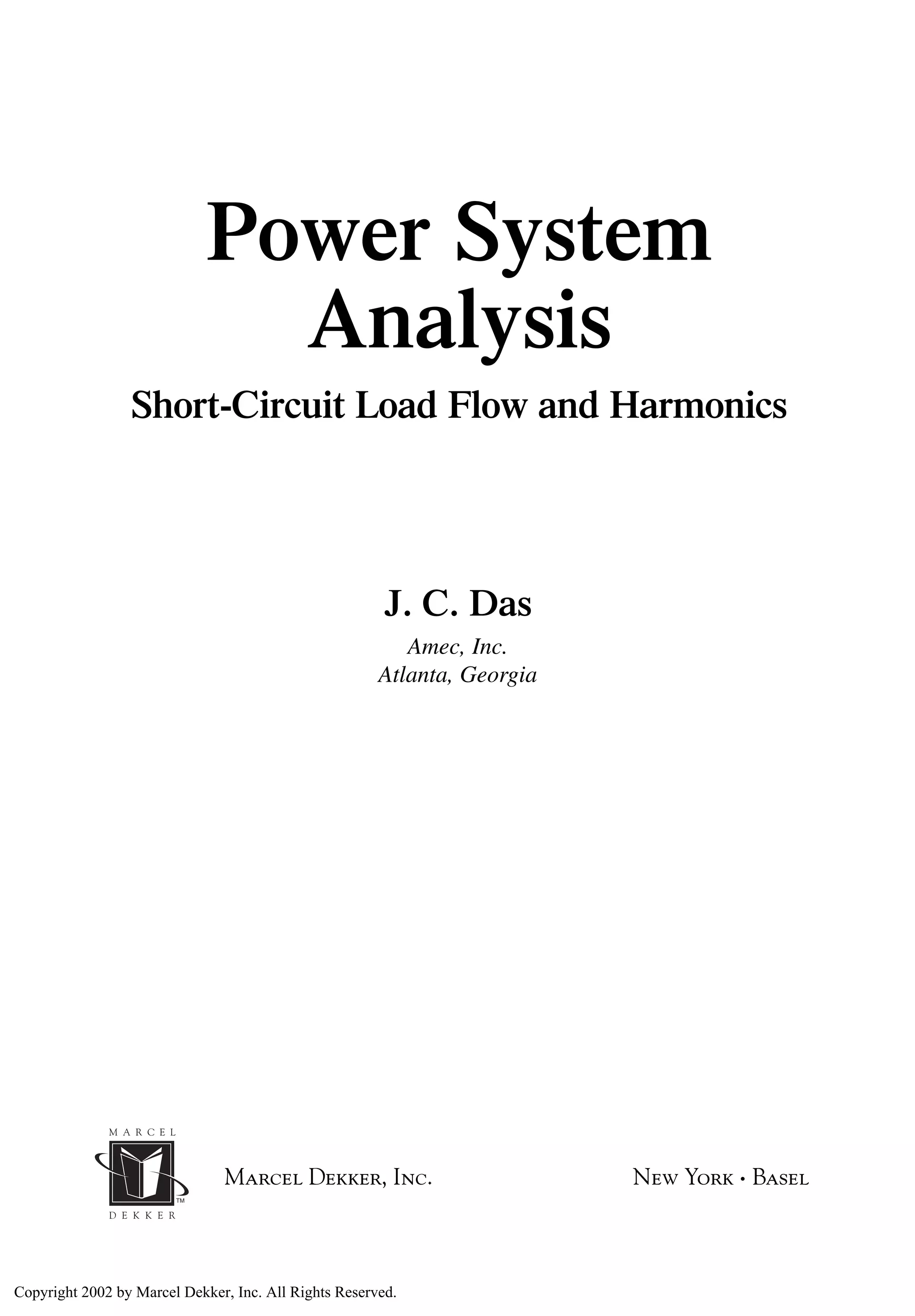 Electrical Engineering - Power System Analysis Short-Circuit Load Flow ...