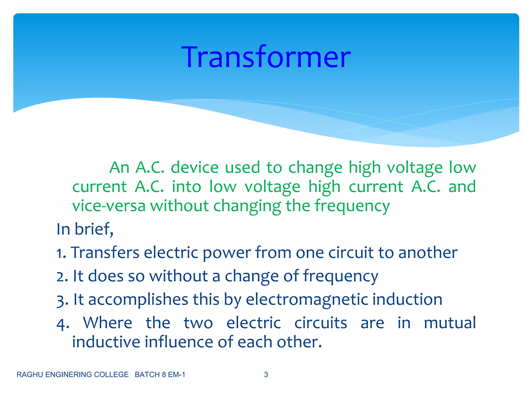 ELECTRICAL MACHINES 1 | PPT