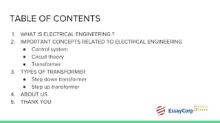 Electrical engineering assignment help