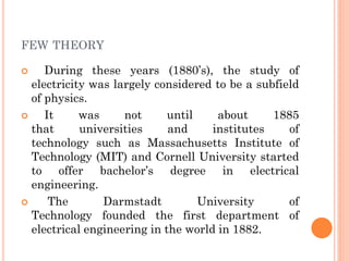 Electrical engineering history | PDF