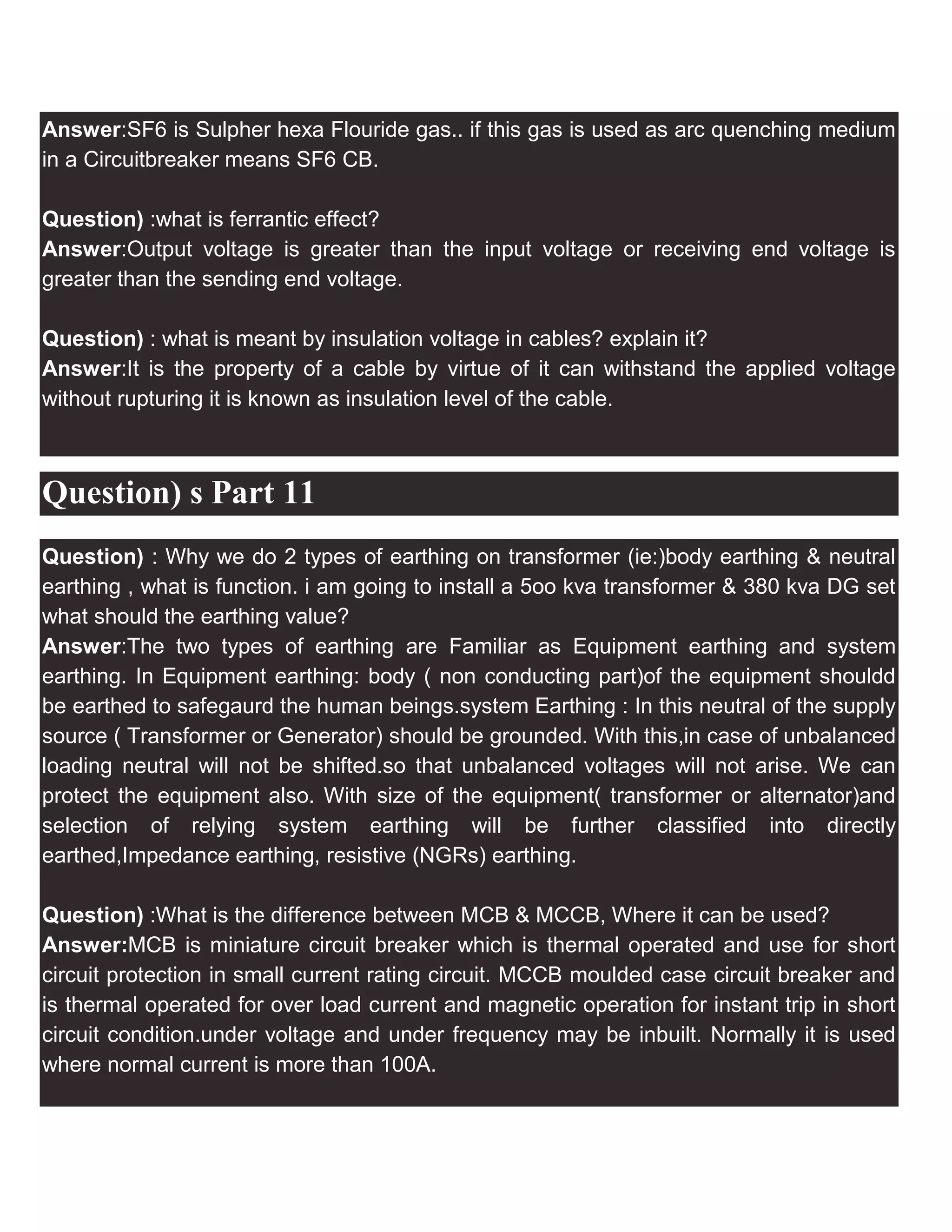 Electrical Engineering Interview Questions | DOCX