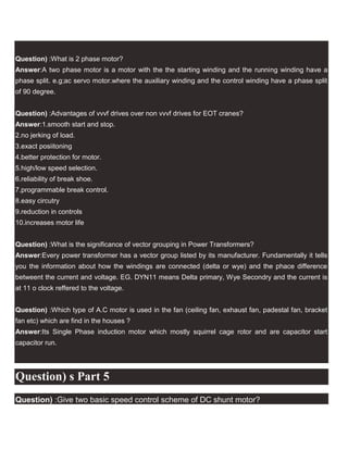 Electrical Engineering Interview Questions | DOCX