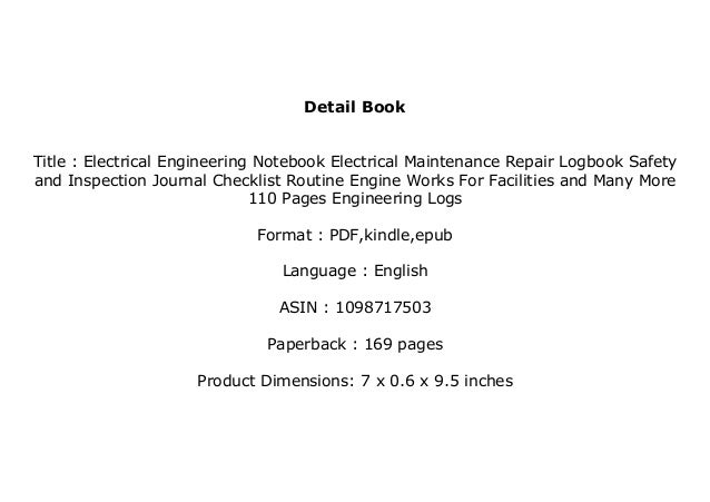 ~[FREE_DOWNLOAD] LIBRARY~ Electrical Engineering Notebook Electrical ...