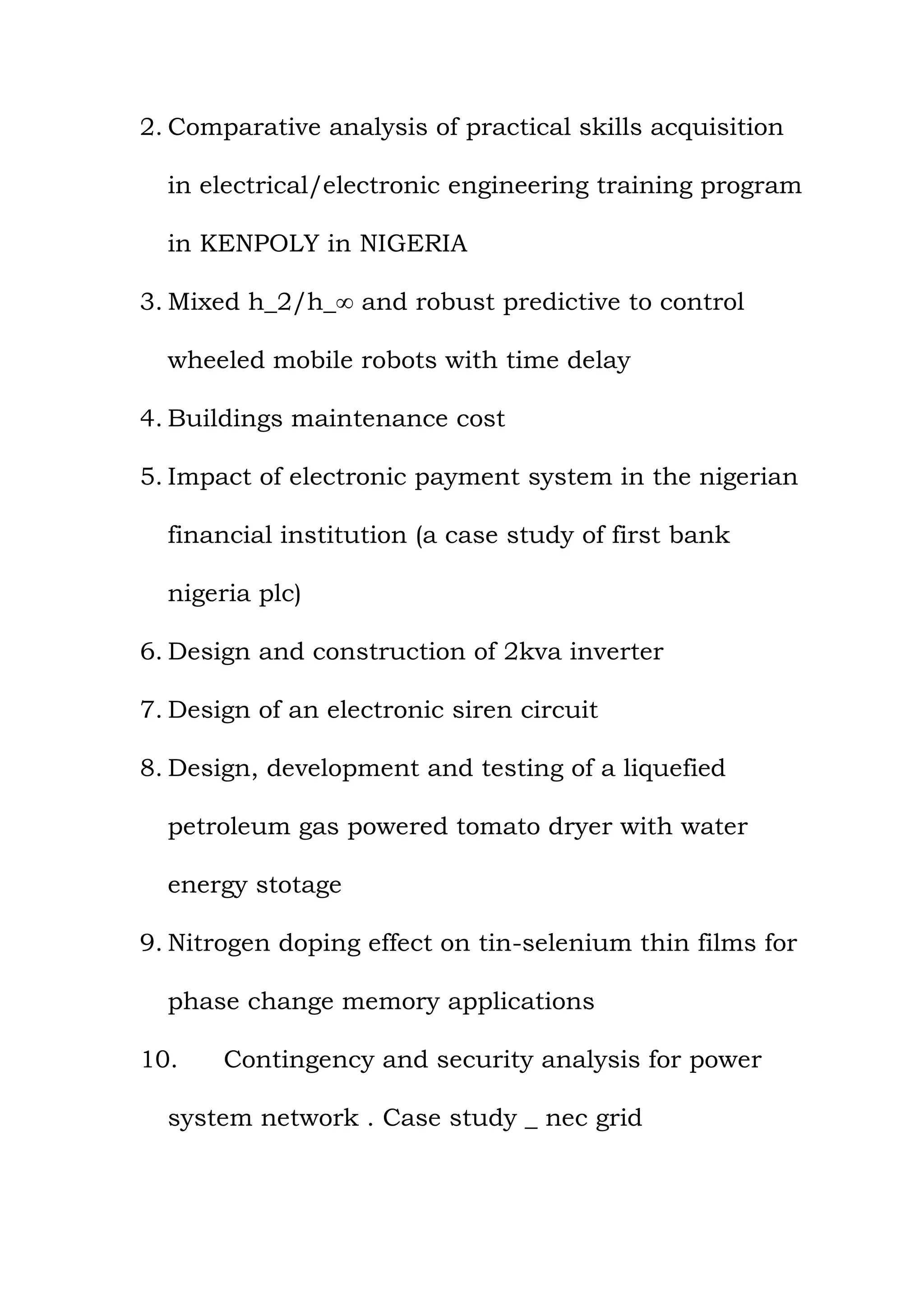 ELECTRICAL ENGINEERING PROJECT TOPICS AND MATERIALS.docx | Radio ...