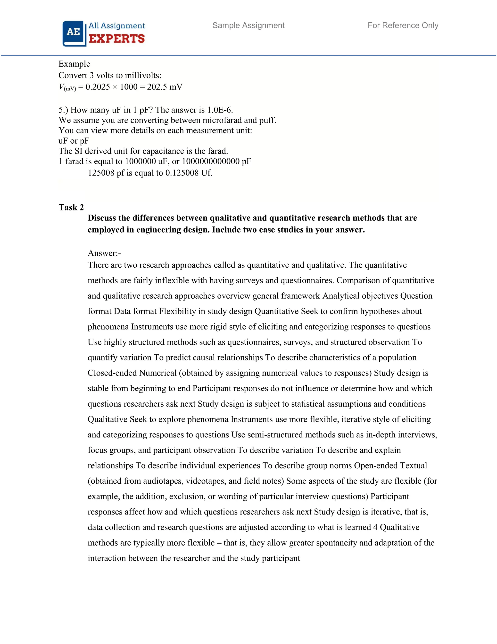 Electrical Engineering Sample Assignment | PDF