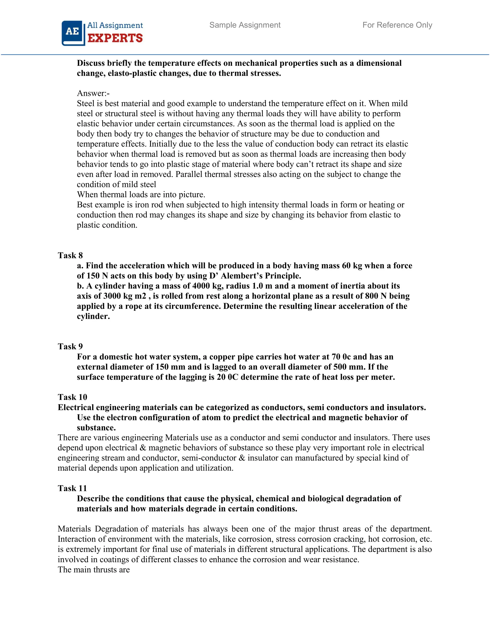 Electrical Engineering Sample Assignment | PDF