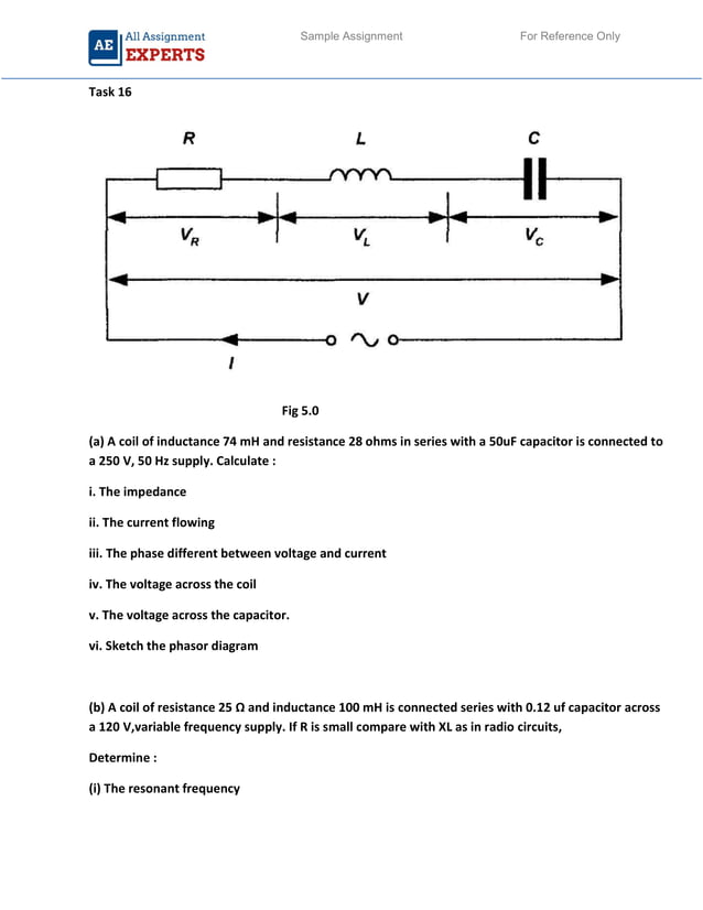 Electrical Engineering Sample Assignment | PDF