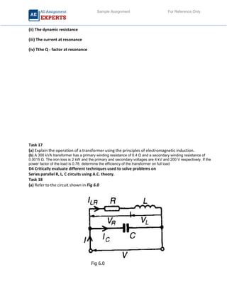 Electrical Engineering Sample Assignment | PDF