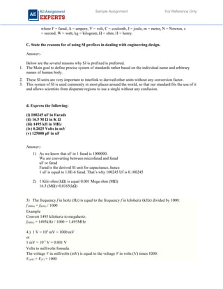Electrical Engineering Sample Assignment | PDF