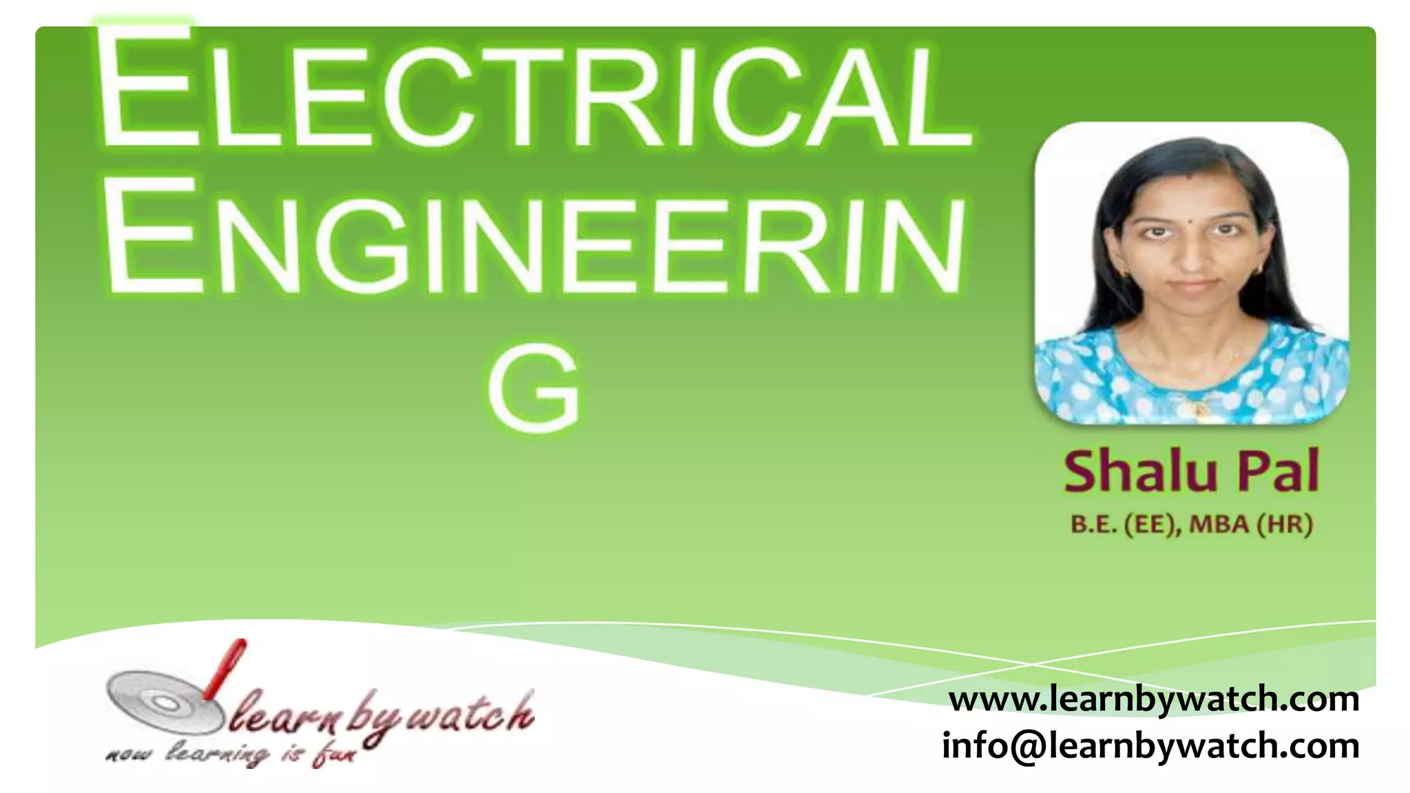 Introduction to Electrical Engineering branch of Engineering | PPTX