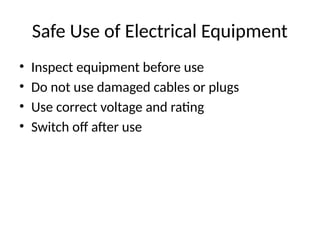 Electrical Equipment Details for Engineer | PPTX