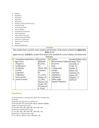 Electrical formulas | DOCX