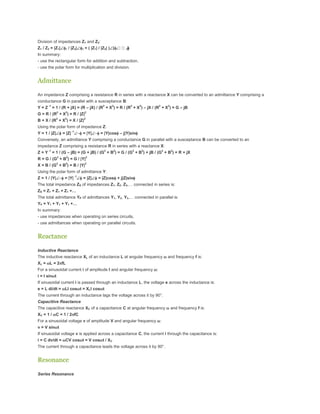 Electrical formulas | DOCX