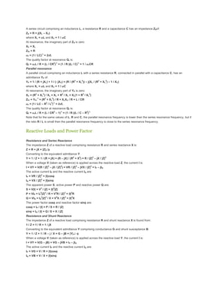 Electrical formulas | DOCX