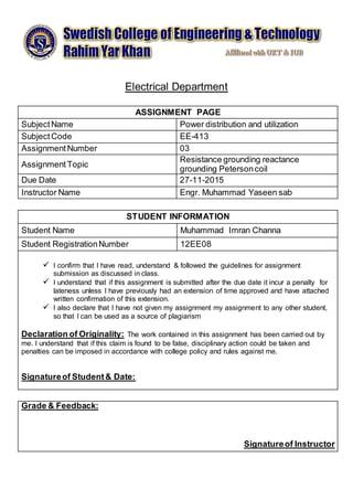 Electrical front page | DOCX