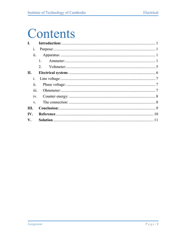 Electrical fundamental assignment | PDF
