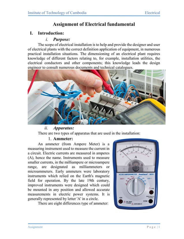 Electrical fundamental assignment | PDF