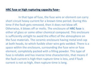 Electrical fuse power point presentation | PPTX