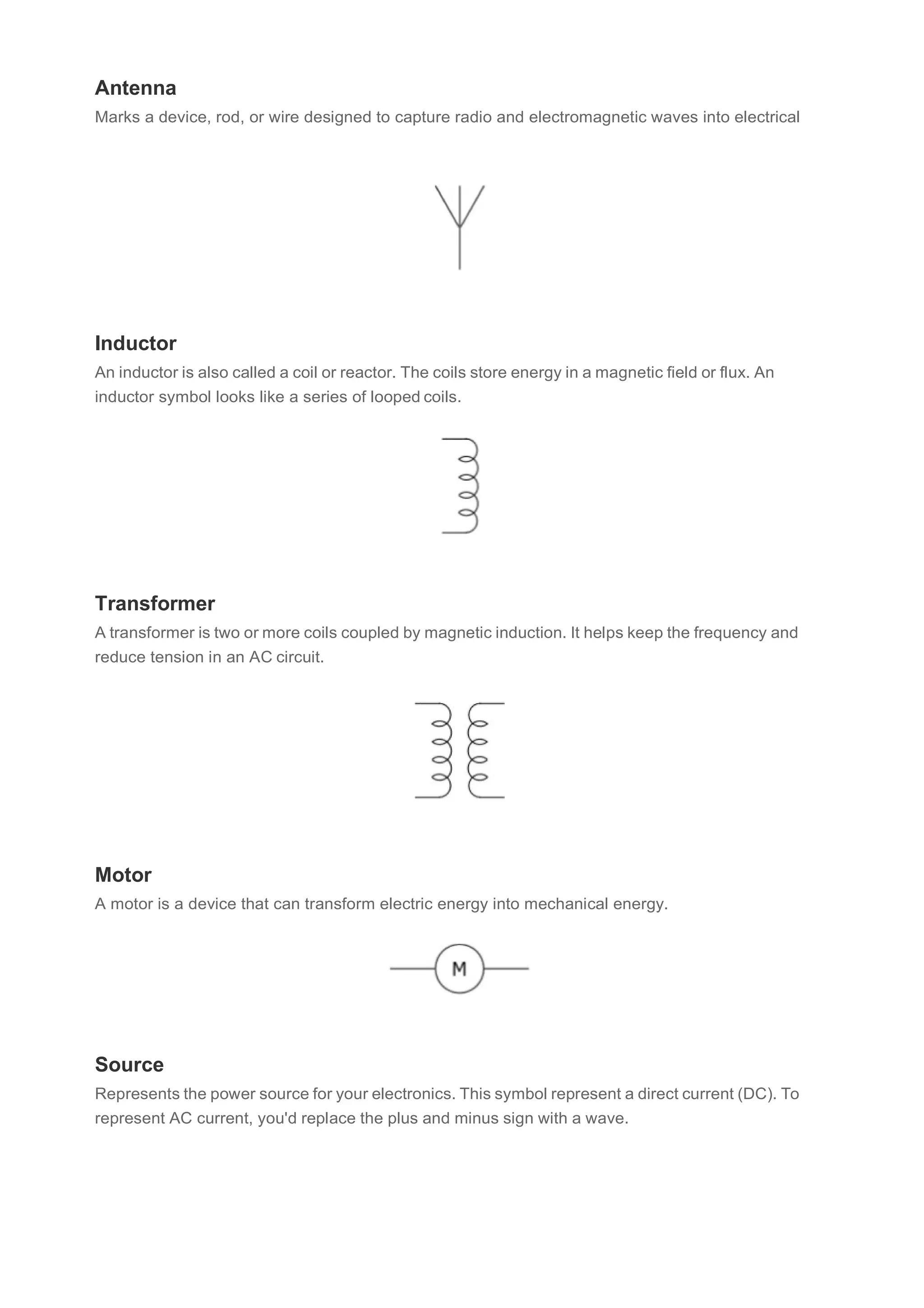 Electrical glossary or symbols | PDF