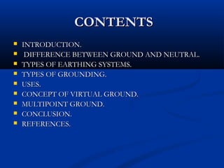 Electrical grounding and earthing systems | PPT