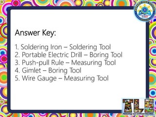 Electrical hand tools and equipment | PPTX