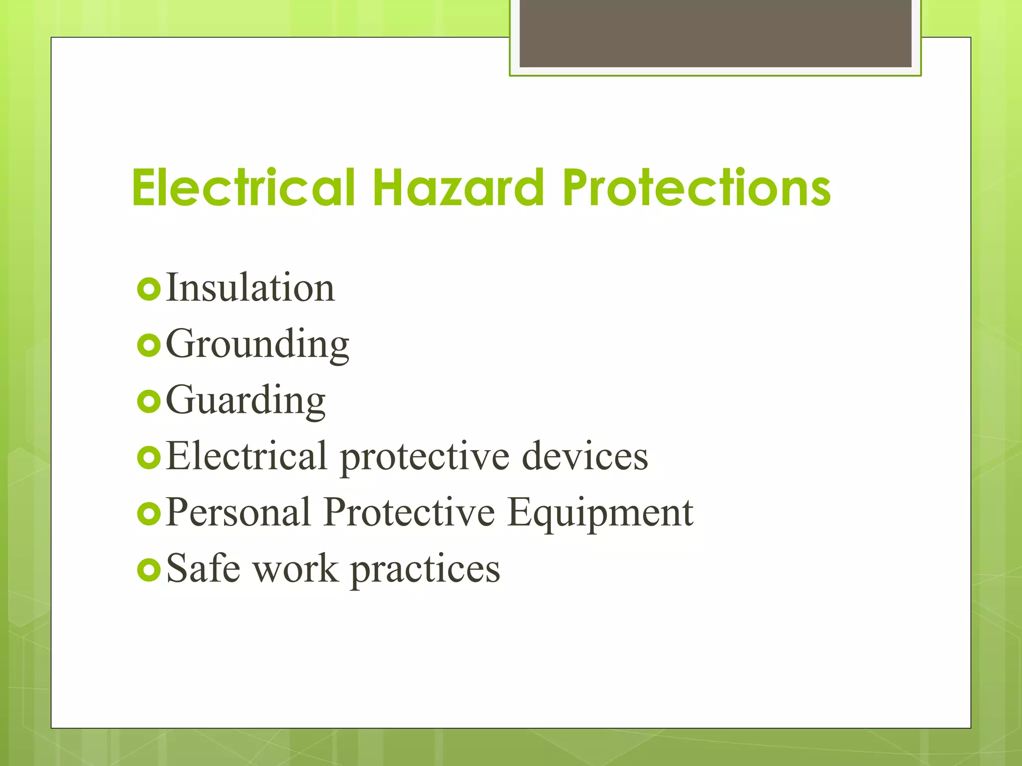 Electrical hazards & safety training | PDF