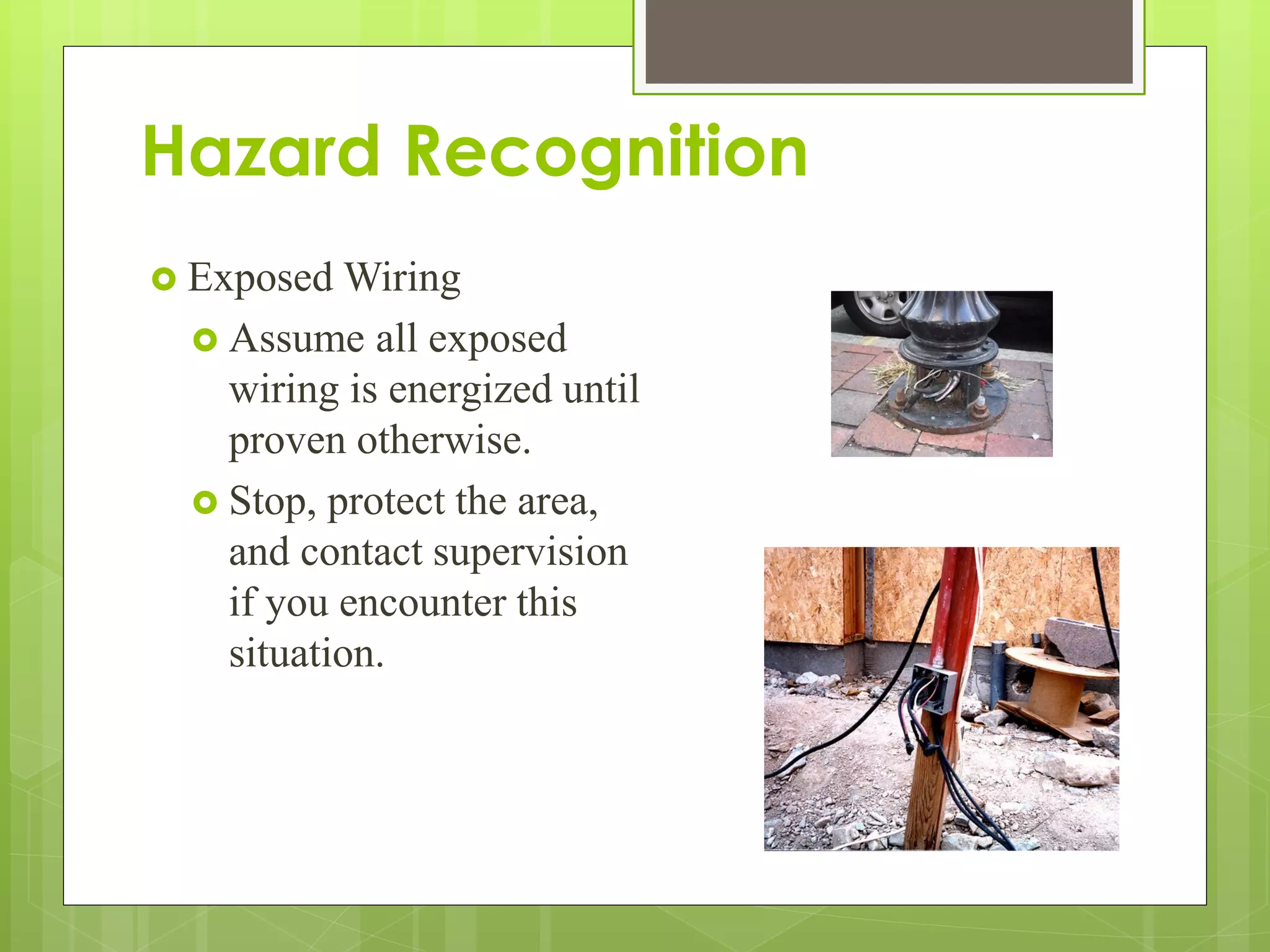 Electrical hazards & safety training