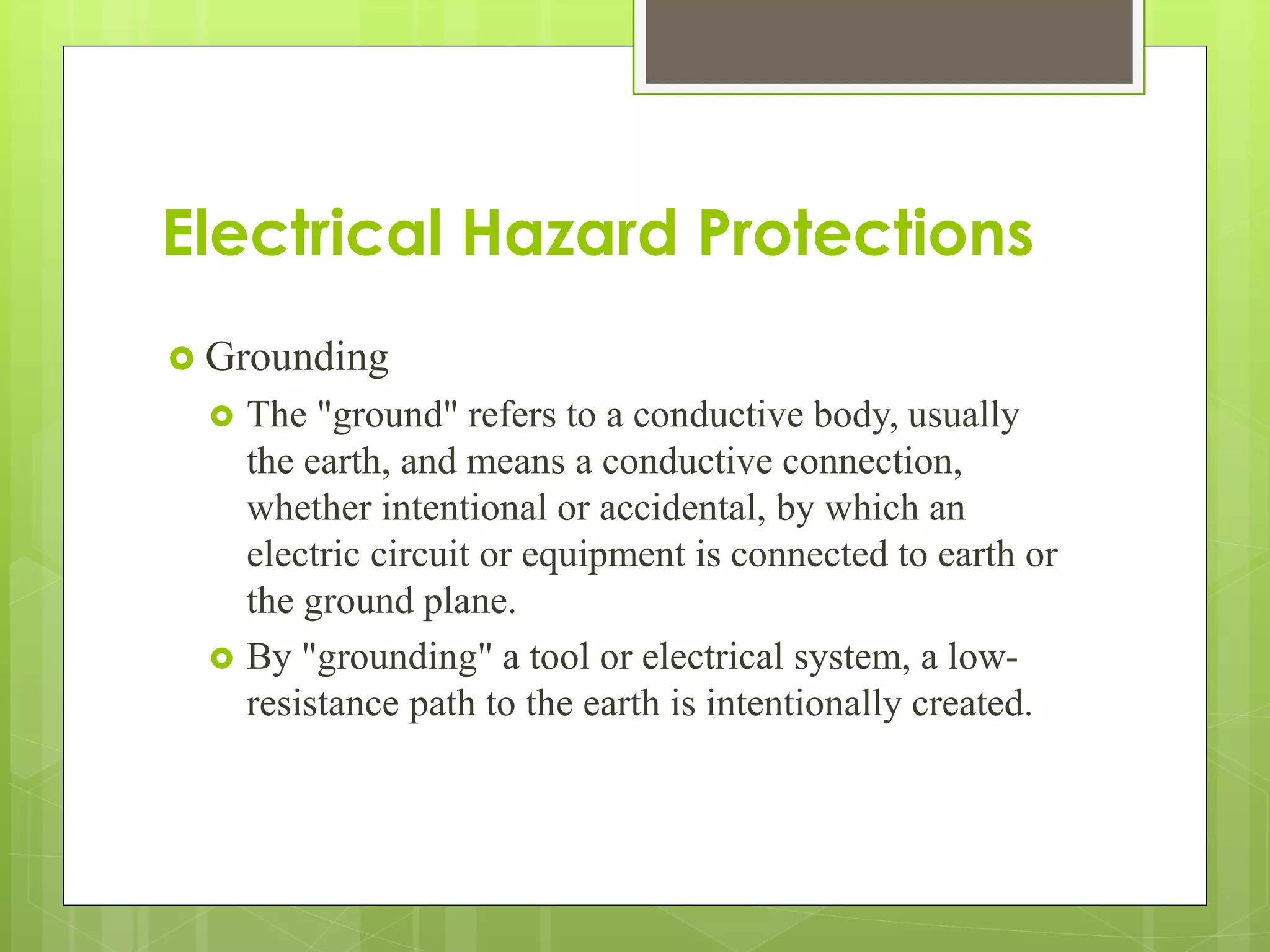 Electrical hazards & safety training