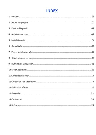 Project on Electrical wiring, installation and total cost calculation ...