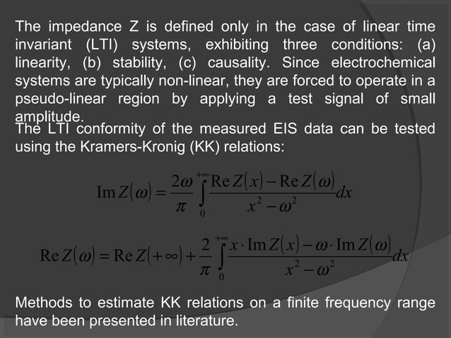 Electrical impedance spectroscopy - Theory and Applications | PPT