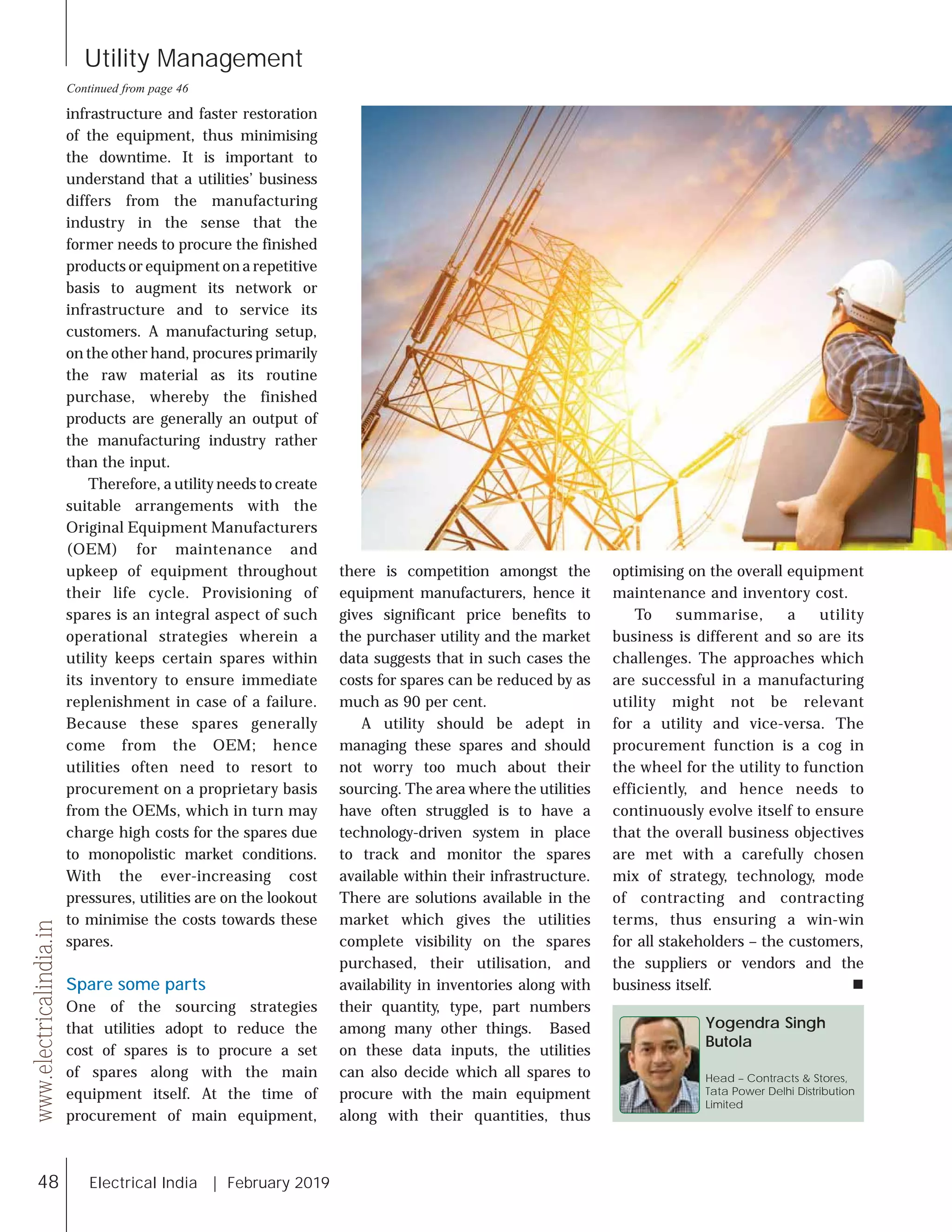 Electrical India- Procurement Strategies for Utilities | PDF