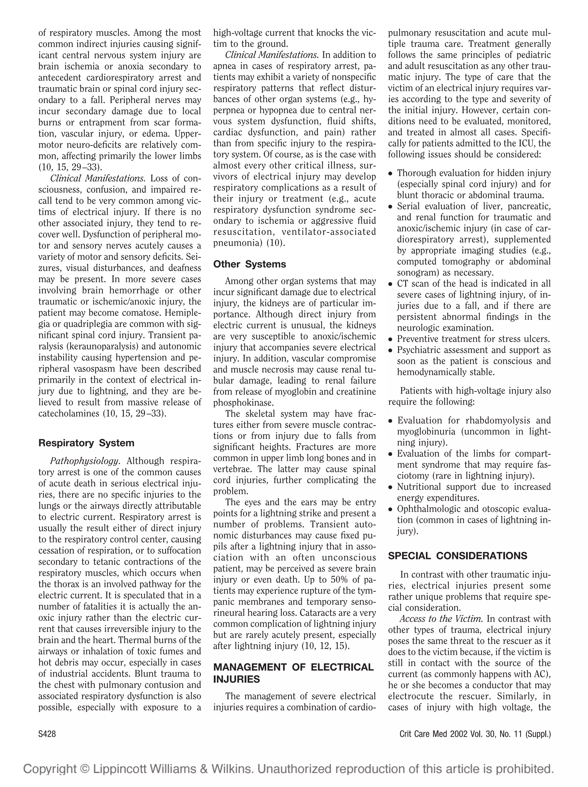 Electrical injuries | PDF